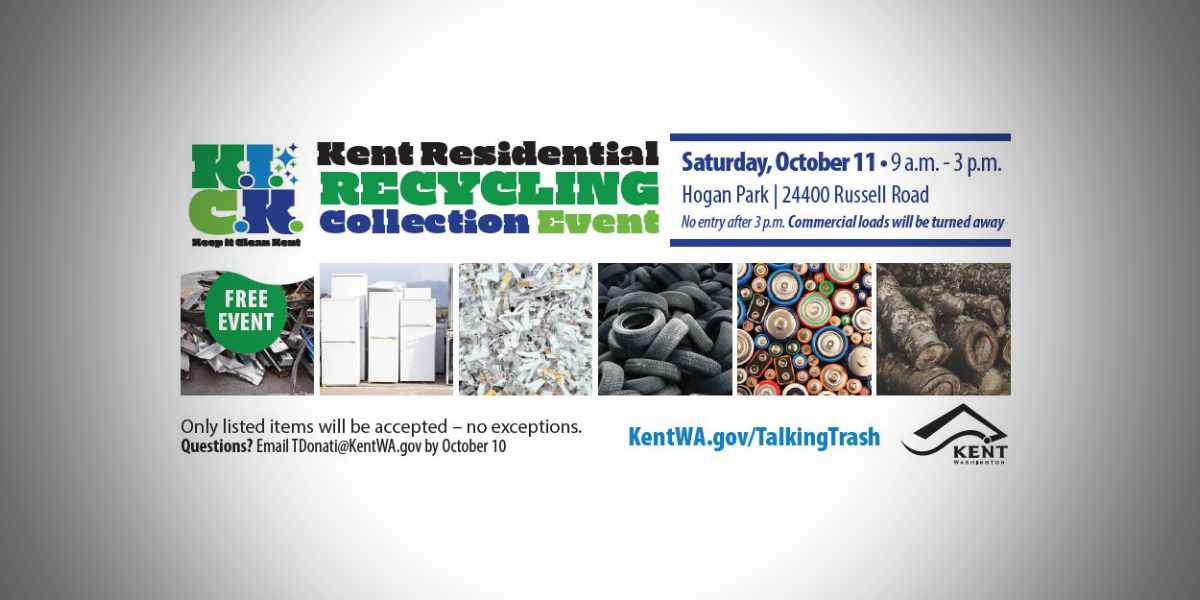 City of Kent hosting free recycling collection event this Saturday, Oct ...